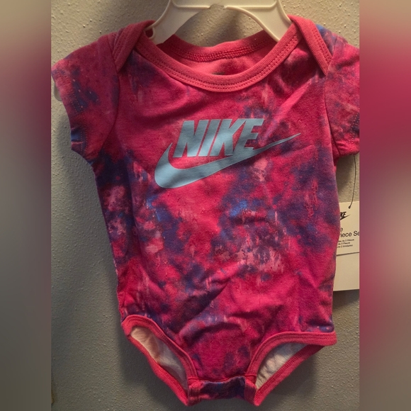 Nike | One Pieces | Nike Pink And Purple Onesie 9mo | Poshmark